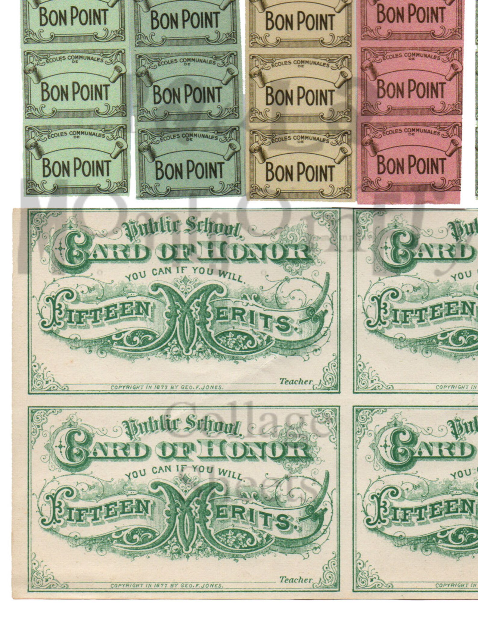 Vintage School School Stuff #2 Digital Download Collage Sheet - Etsy