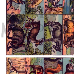 French Game Animal Pieces Digital Download Collage Sheet - Etsy