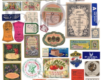 French Stuff Number 2 Digital Download Collage Sheet - Etsy