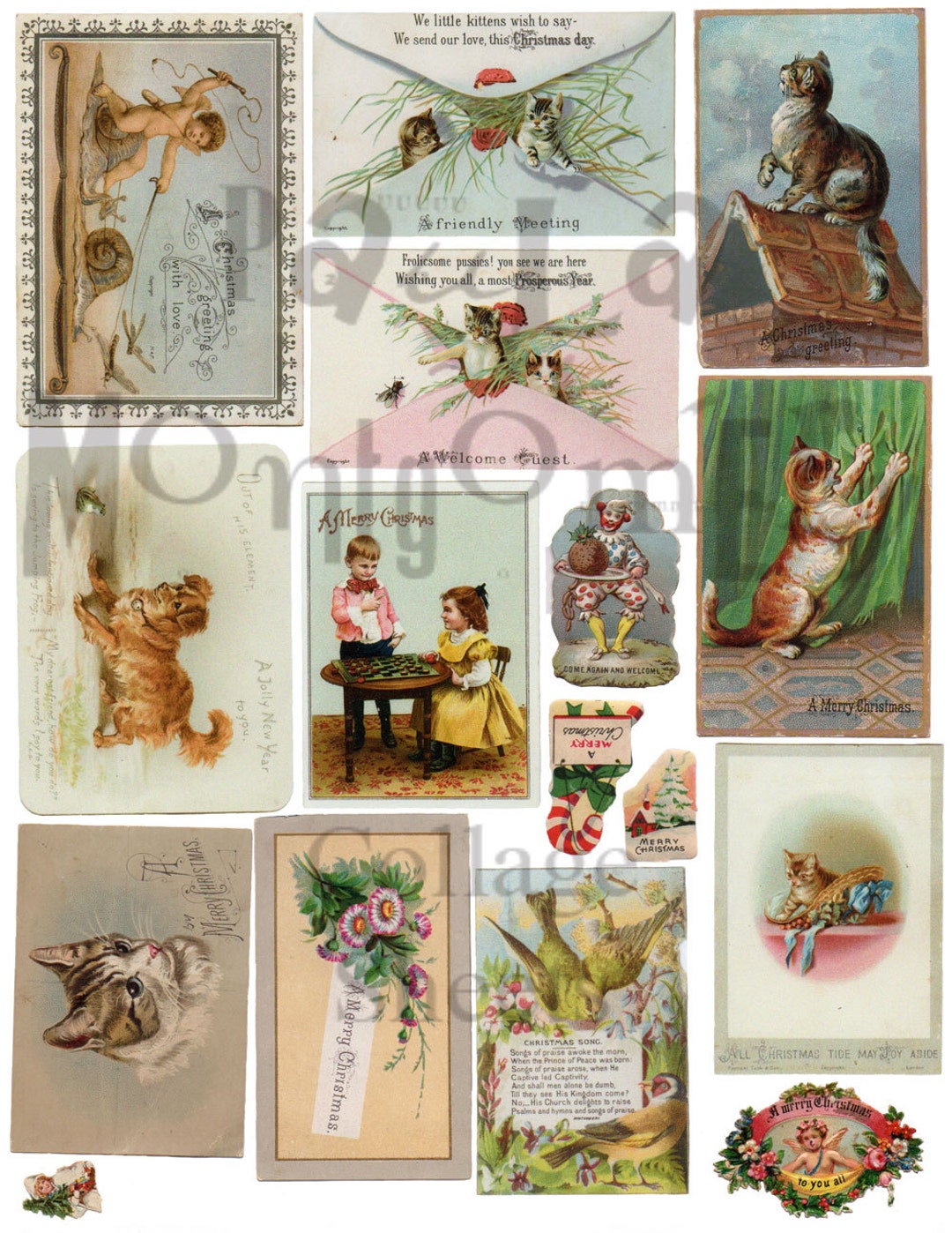 Christmas Stuff Number 10 Digital Download Collage Sheet - Etsy