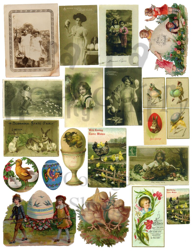 Easter Stuff #3 Digital Download Collage Sheet - Etsy