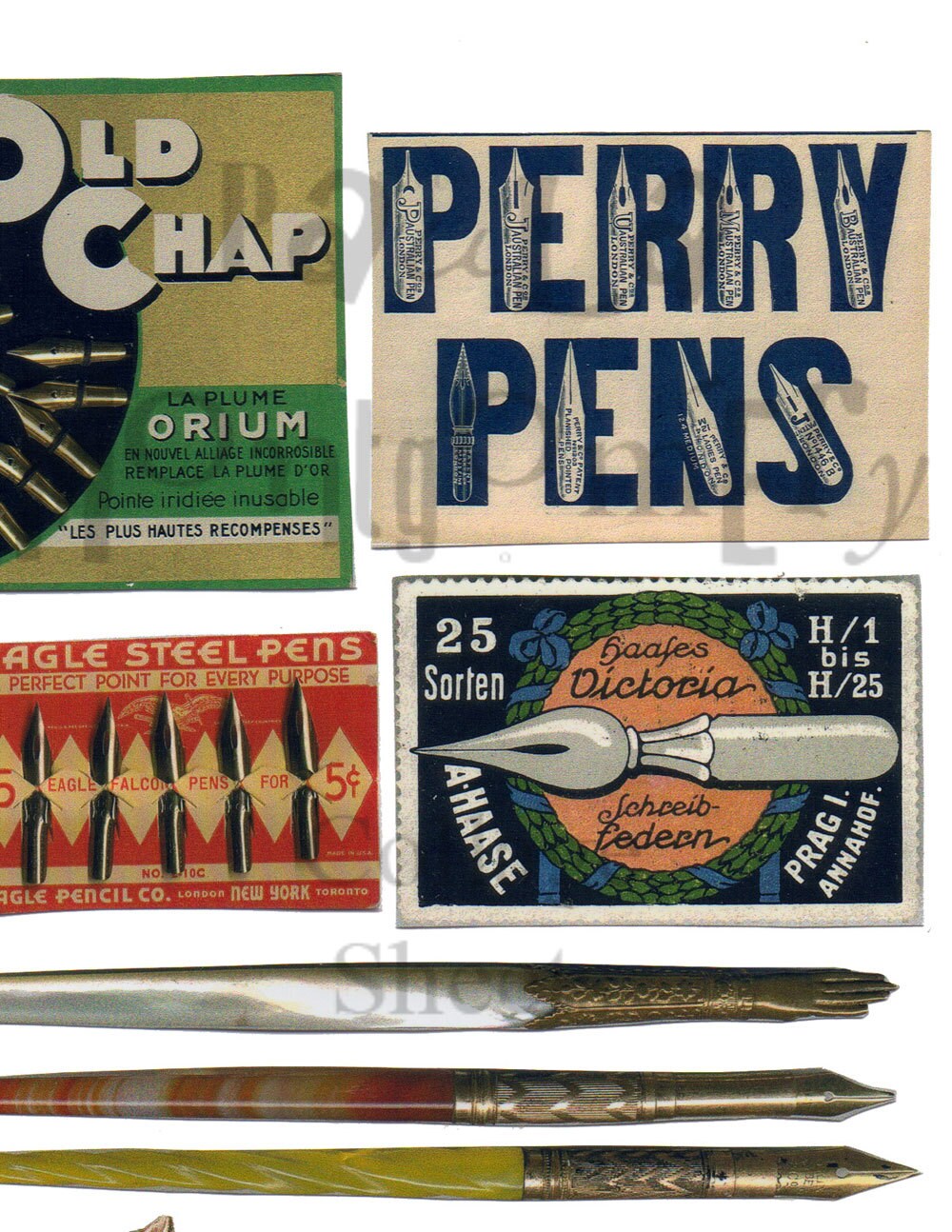 Pen & Ink Stuff Number 1 Digital Download Collage Sheet - Etsy