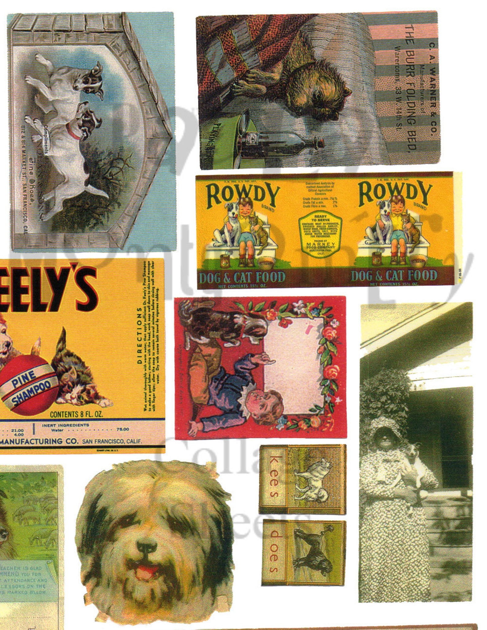 Dogs Number 1 Digital Download Collage Sheet - Etsy