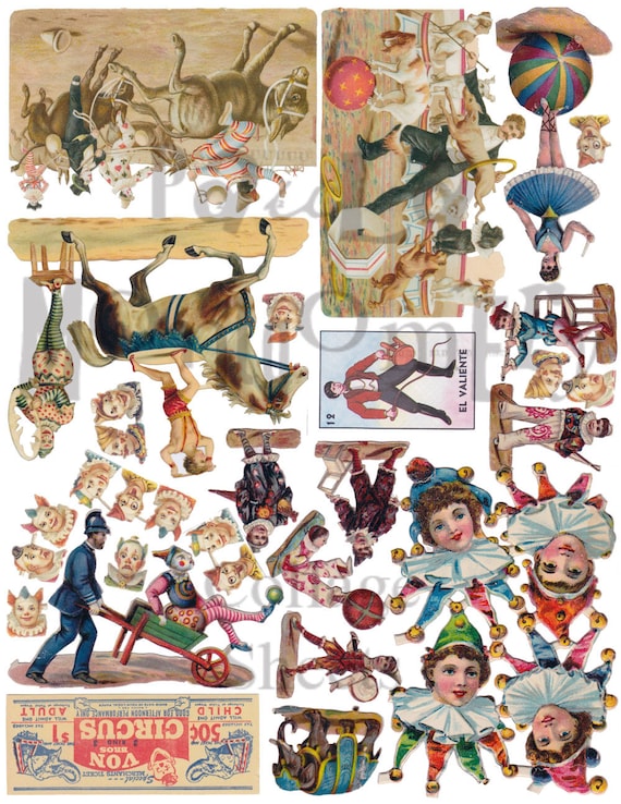 Circus Stuff 3 Digital Download Collage Sheet - Etsy Sweden