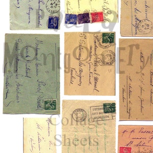 Tiny Envelopes Number 1 Digital Download Collage Sheet - Etsy