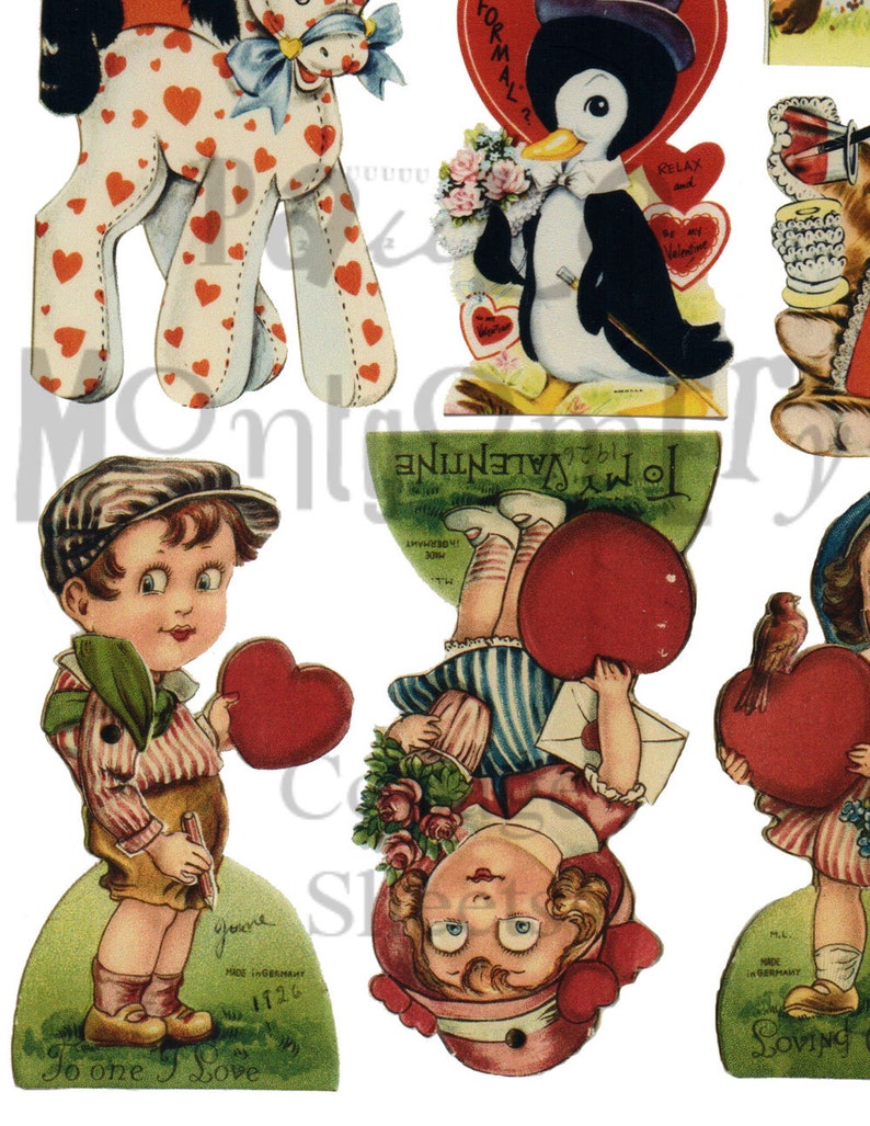 Valentine Stuff Number 9 Digital Download Collage Sheet - Etsy