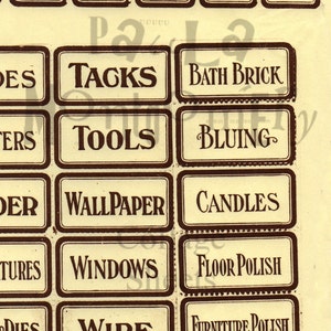 Vintage Hardware Store Drawer Labels Digital Download Collage Sheet - Etsy
