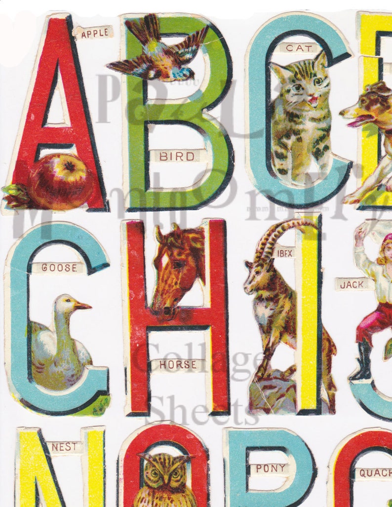 Animal Alphabet Digital Download Collage Sheet - Etsy