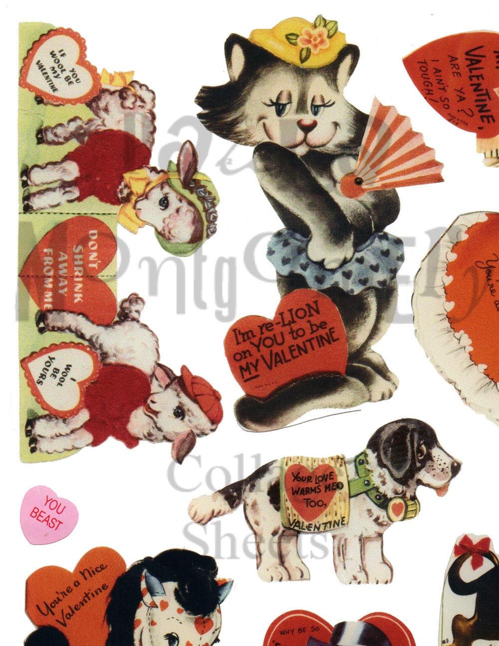 Valentine Stuff Number 9 Digital Download Collage Sheet - Etsy
