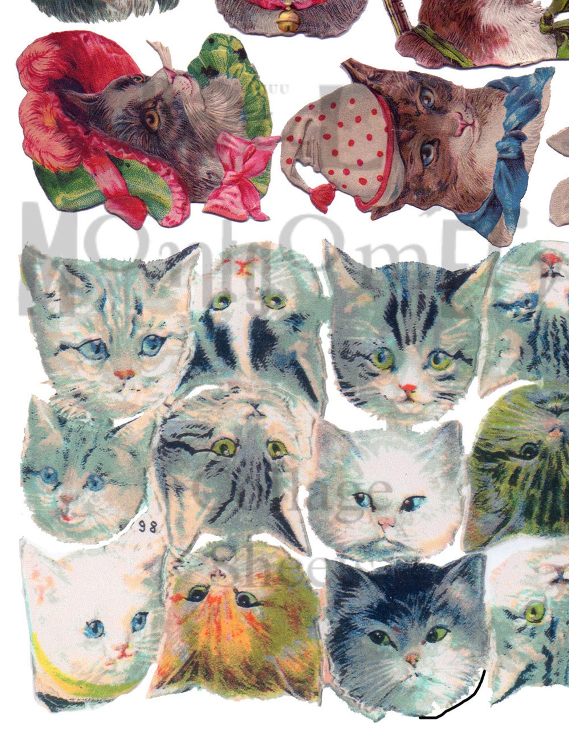 Large Cat Heads Number Digital Download Collage Sheet - Etsy