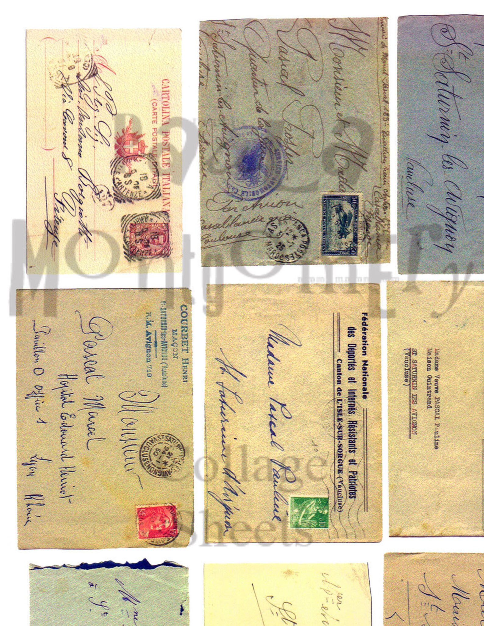 Tiny Envelopes Number 1 Digital Download Collage Sheet - Etsy