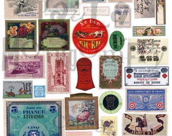 French Stuff Number 1 Digital Download Collage Sheet | Etsy