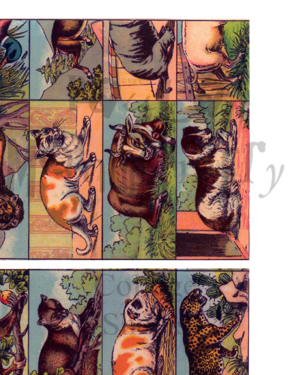 French Game Animal Pieces Digital Download Collage Sheet - Etsy