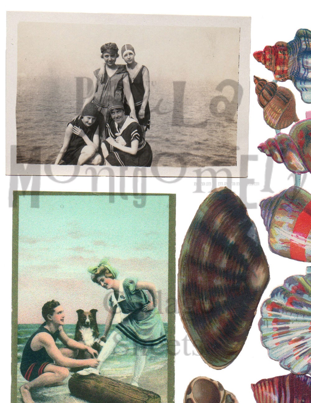 By the Sea Number 1 Digital Download Collage Sheet - Etsy