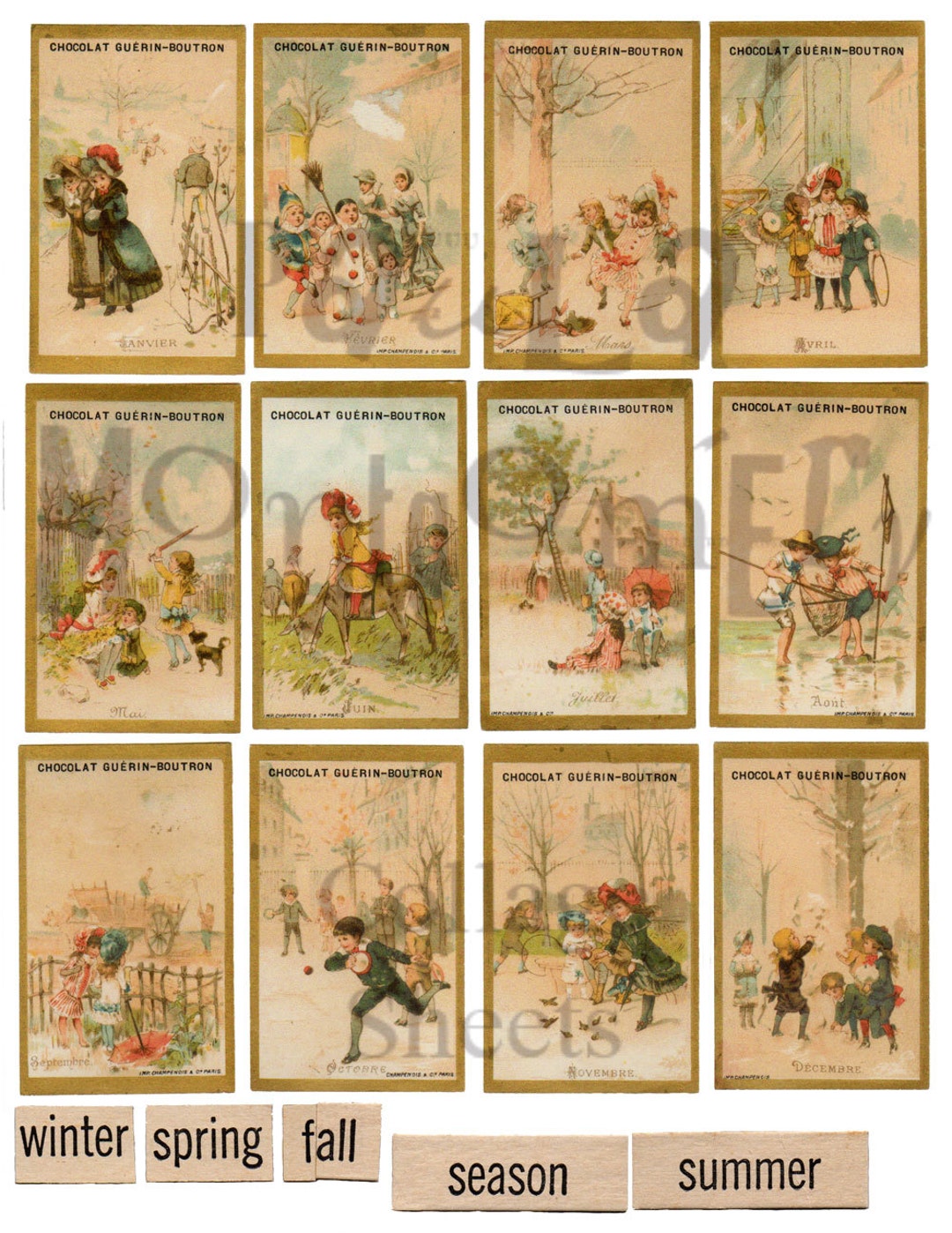 The 12 Months Number 1 Digital Download Collage Sheet - Etsy