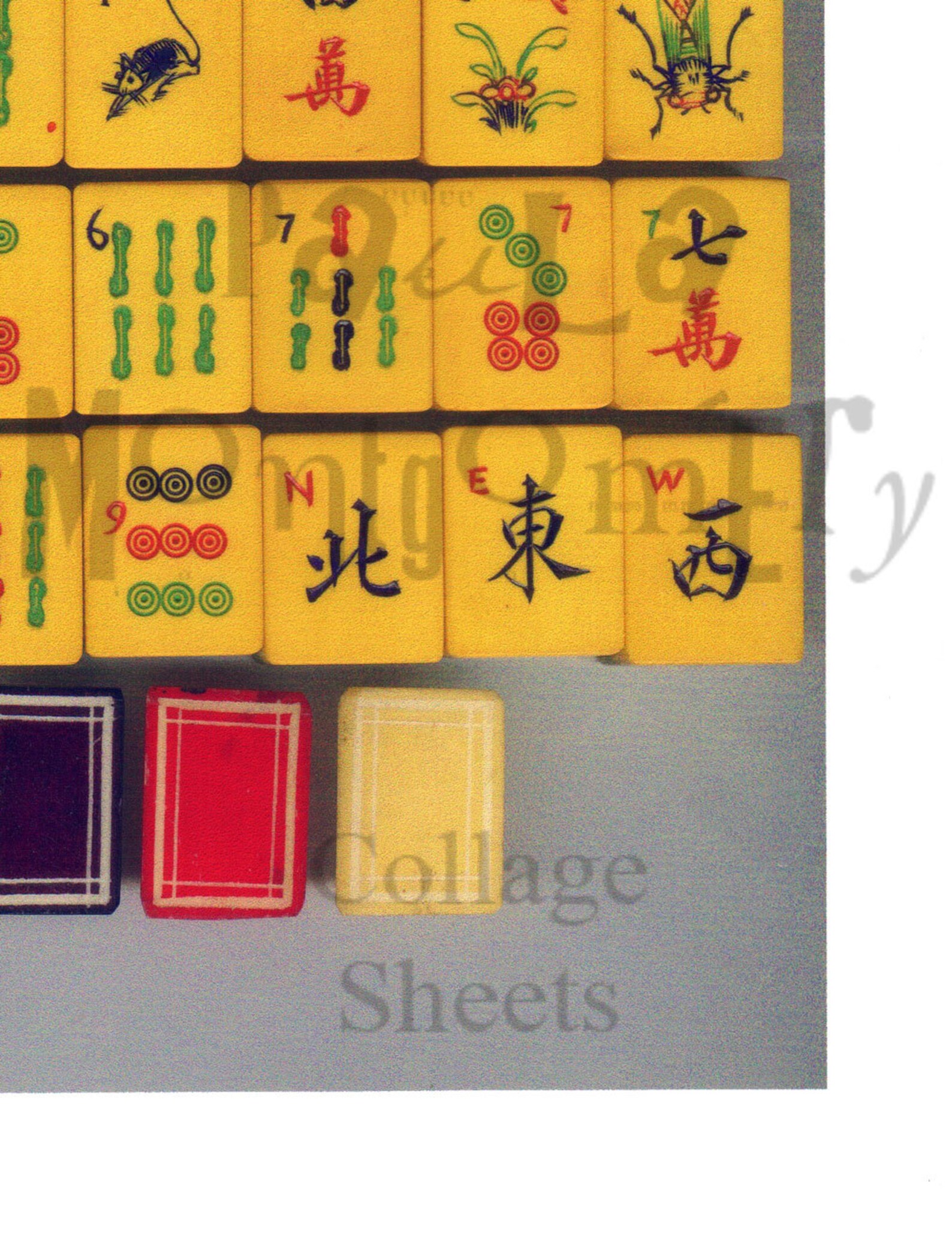 Vintage Asian Game Pieces #2 Digital Download Collage Sheet - Etsy