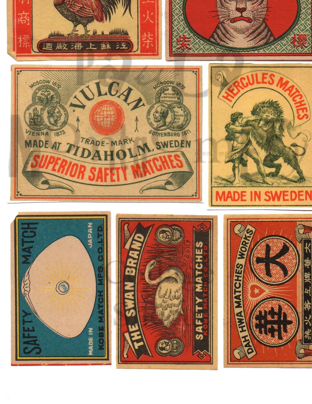 Vintage Matchbox Labels Number 1 Digital Download Collage Sheet - Etsy