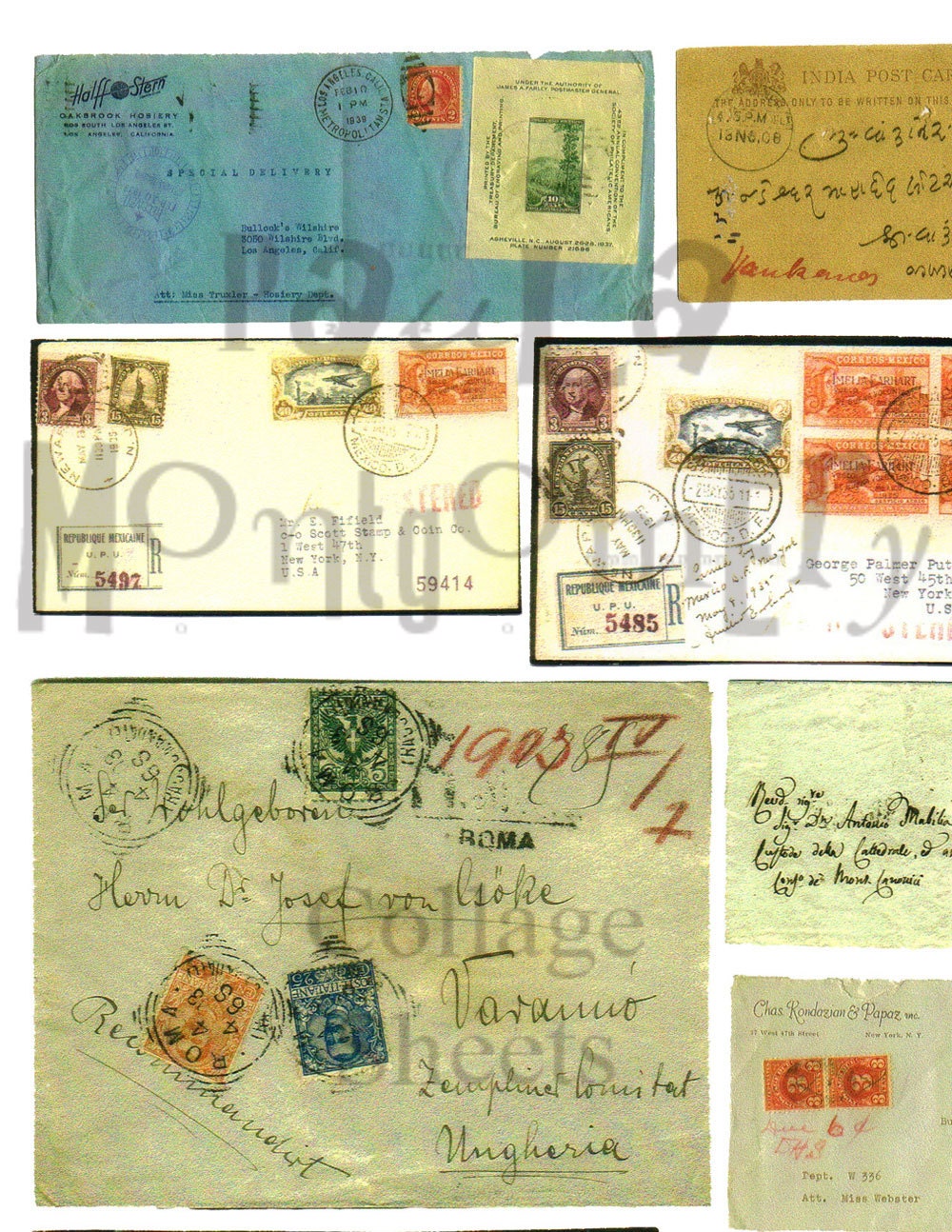 Tiny Envelopes Number 2 Digital Download Collage Sheet - Etsy