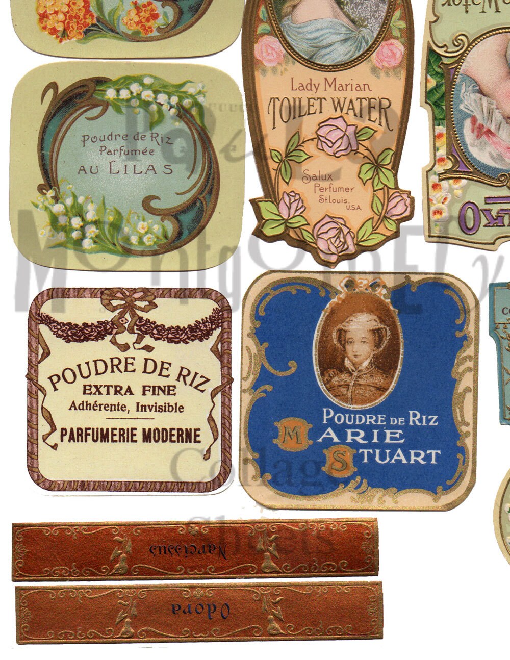 Perfume Labels Number 2 Digital Download Collage Sheet - Etsy