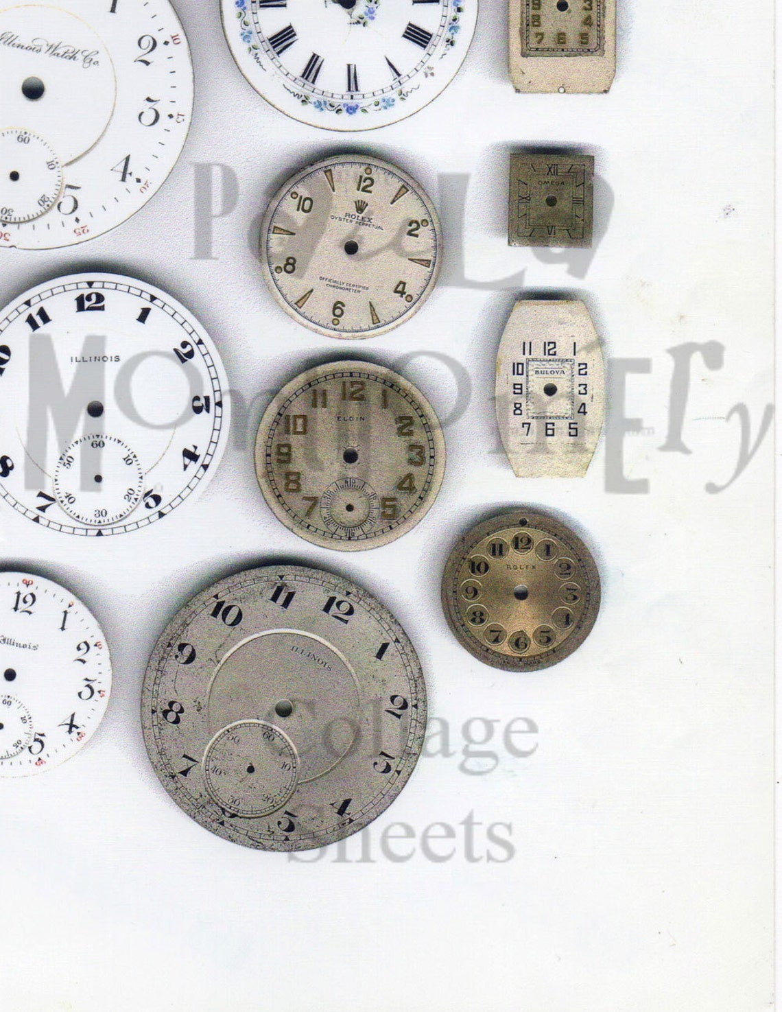 Vintage Watch Faces Digital Download Collage Sheet - Etsy