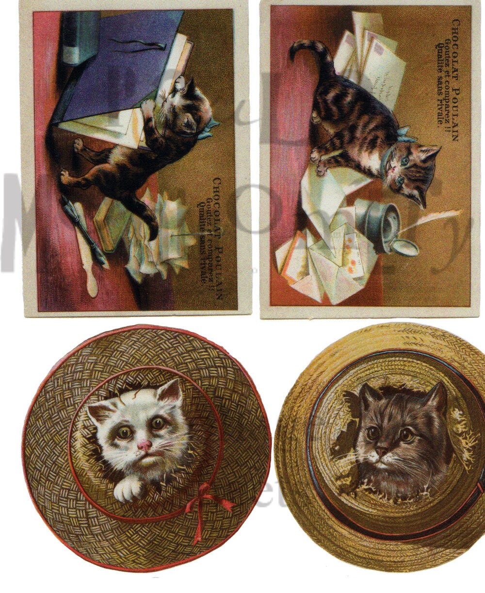 Vintage Cat Stuff Number 3 Digital Download Collage Sheet - Etsy