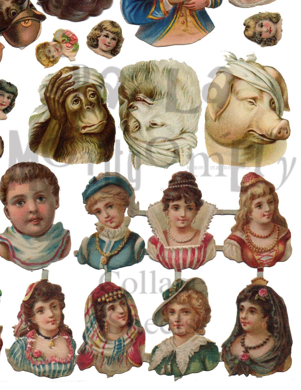 Art Doll Parts Number 1 Digital Download Collage Sheet - Etsy