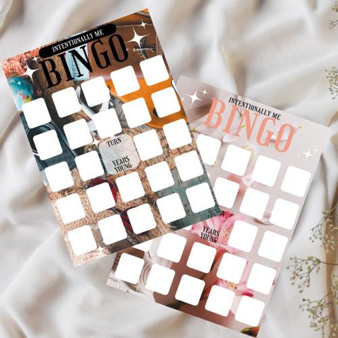 Intentionally Me Bingo Card: Instant Download *bundle of 5! Planner ...