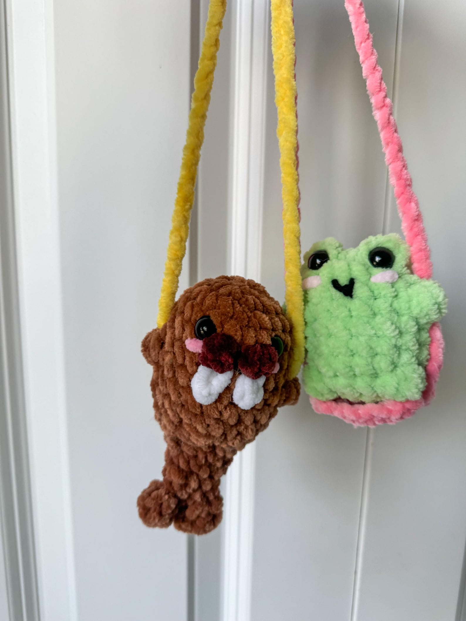 Animal on Swing Plushie | Custom | Stuffed Toy | Decor | Amigurumi ...
