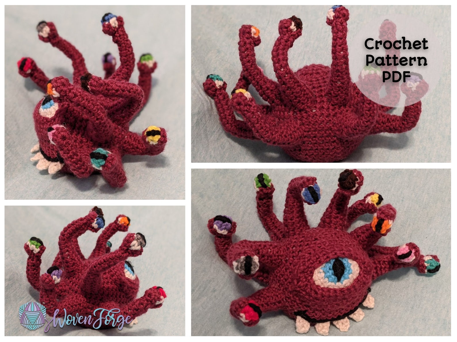 Ivan the Beholder | Crochet Amigurumi | Pattern PDF | Monster - Etsy