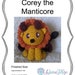 Corey the Manticore | Crochet Amigurumi | Pattern PDF | Monster - Etsy