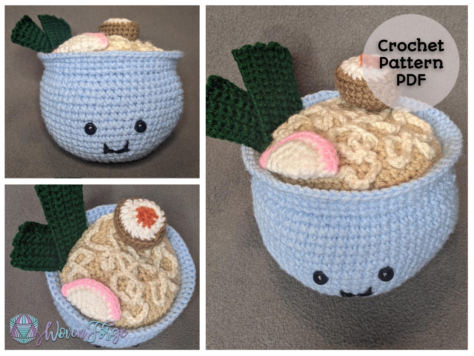 Ramen Noodle Bowl Crochet Amigurumi Pattern PDF Food - Etsy