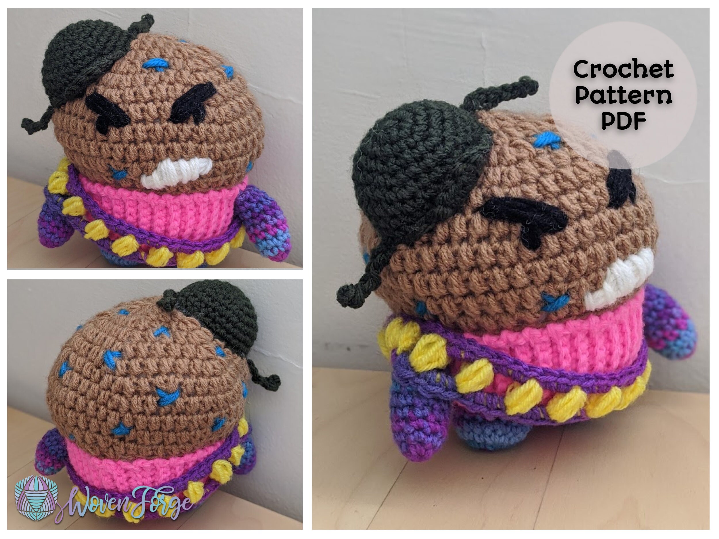 Blueberry the War Muffin | Crochet Amigurumi | Pattern PDF | Food ...