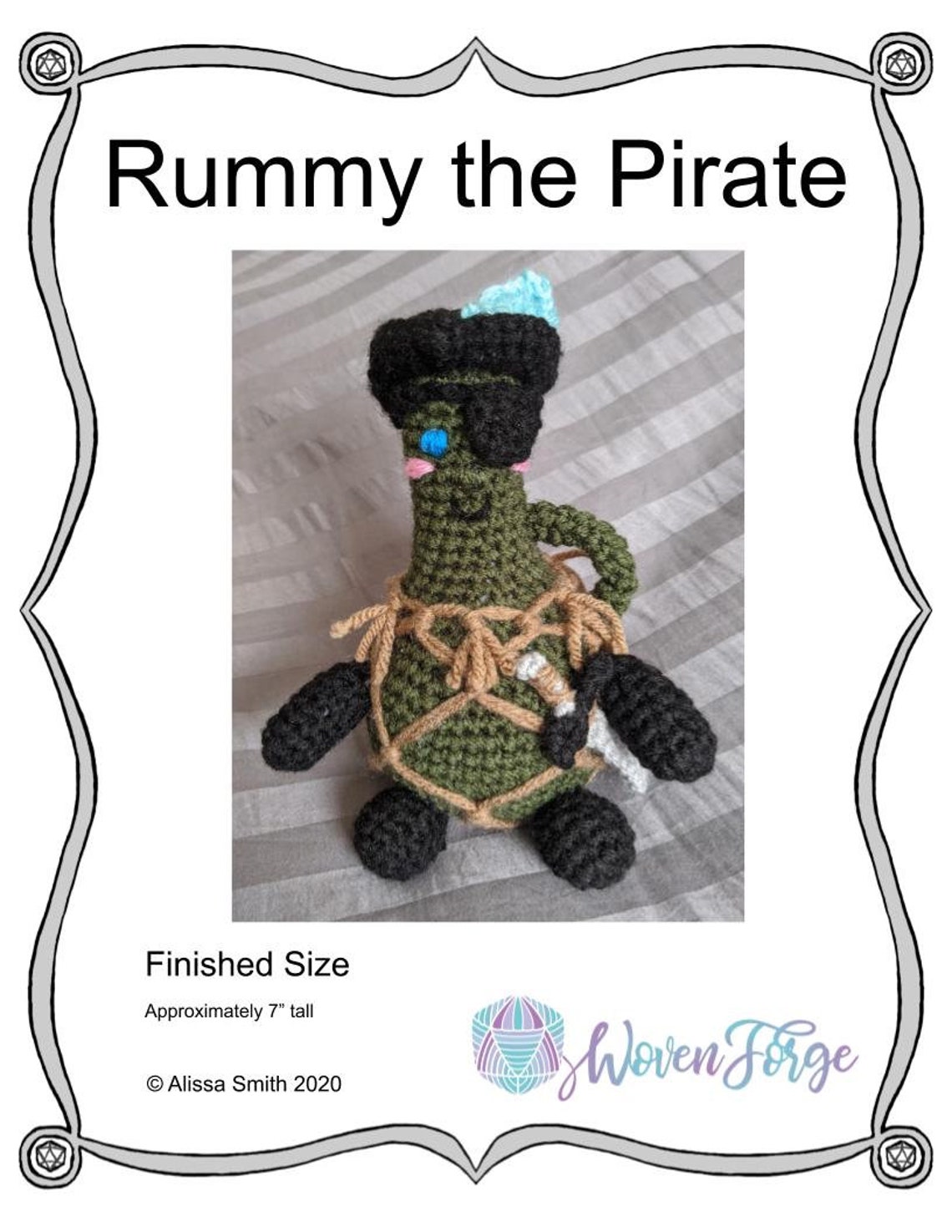 Rummy the Pirate | Crochet Amigurumi | Pattern PDF | Food | Creature - Etsy