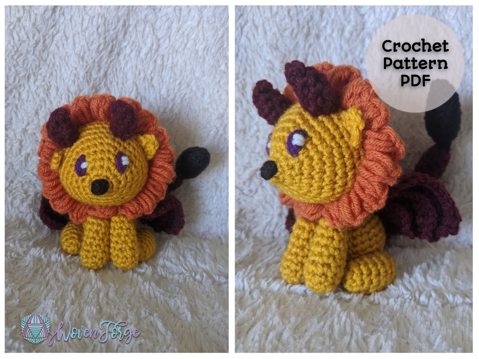Corey the Manticore | Crochet Amigurumi | Pattern PDF | Monster - Etsy