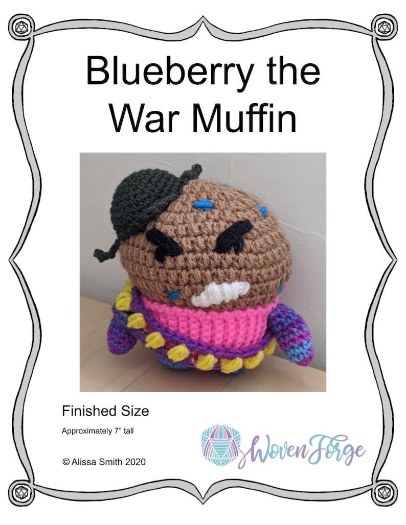 Blueberry the War Muffin | Crochet Amigurumi | Pattern PDF | Food ...