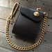 Leather Bifold Billfold Chain Wallet Biker Wallet (black/brass) - Etsy