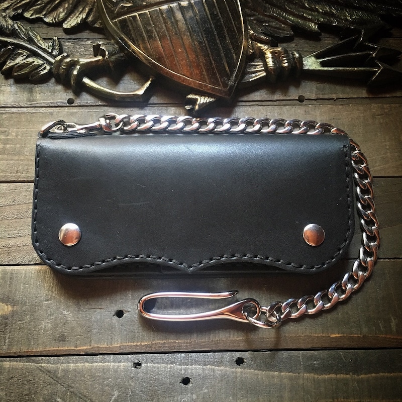 Leather Biker Wallet - Etsy
