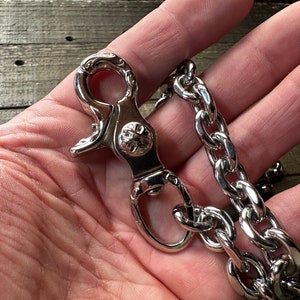 Silver Wallet Chain With Clasp - Etsy