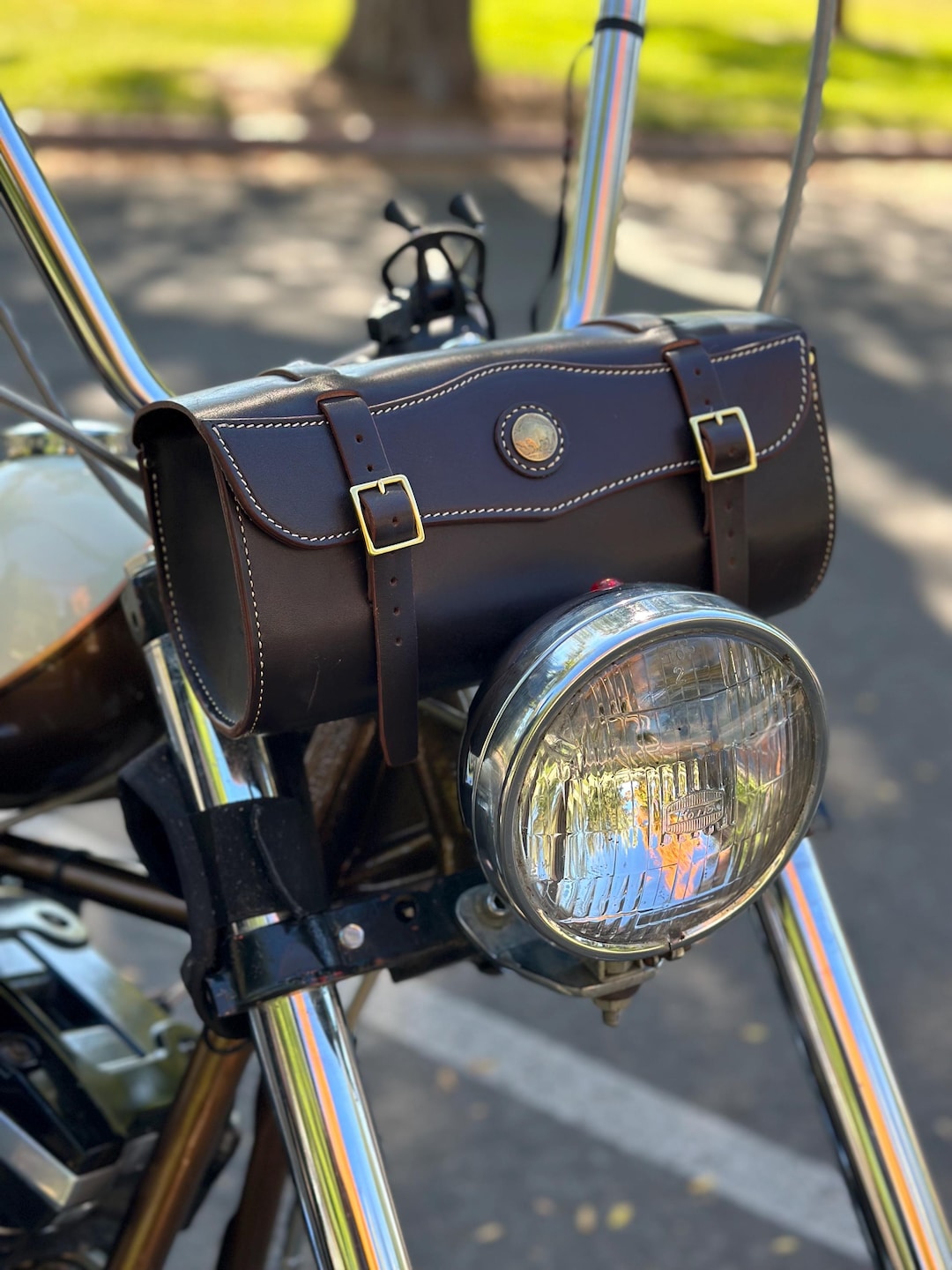 Motorcycle Chopper Tool Bag Saddle Bag Handlebar Bag - Etsy
