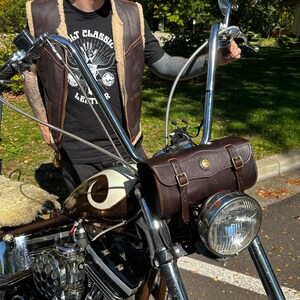 Motorcycle Chopper Tool Bag Saddle Bag Handlebar Bag - Etsy