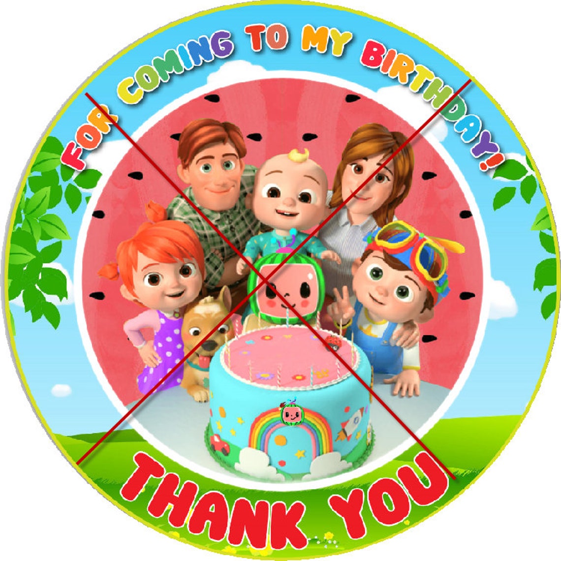 12 COCOMELON Birthday Party Favor Stickers/Labels for Gift | Etsy