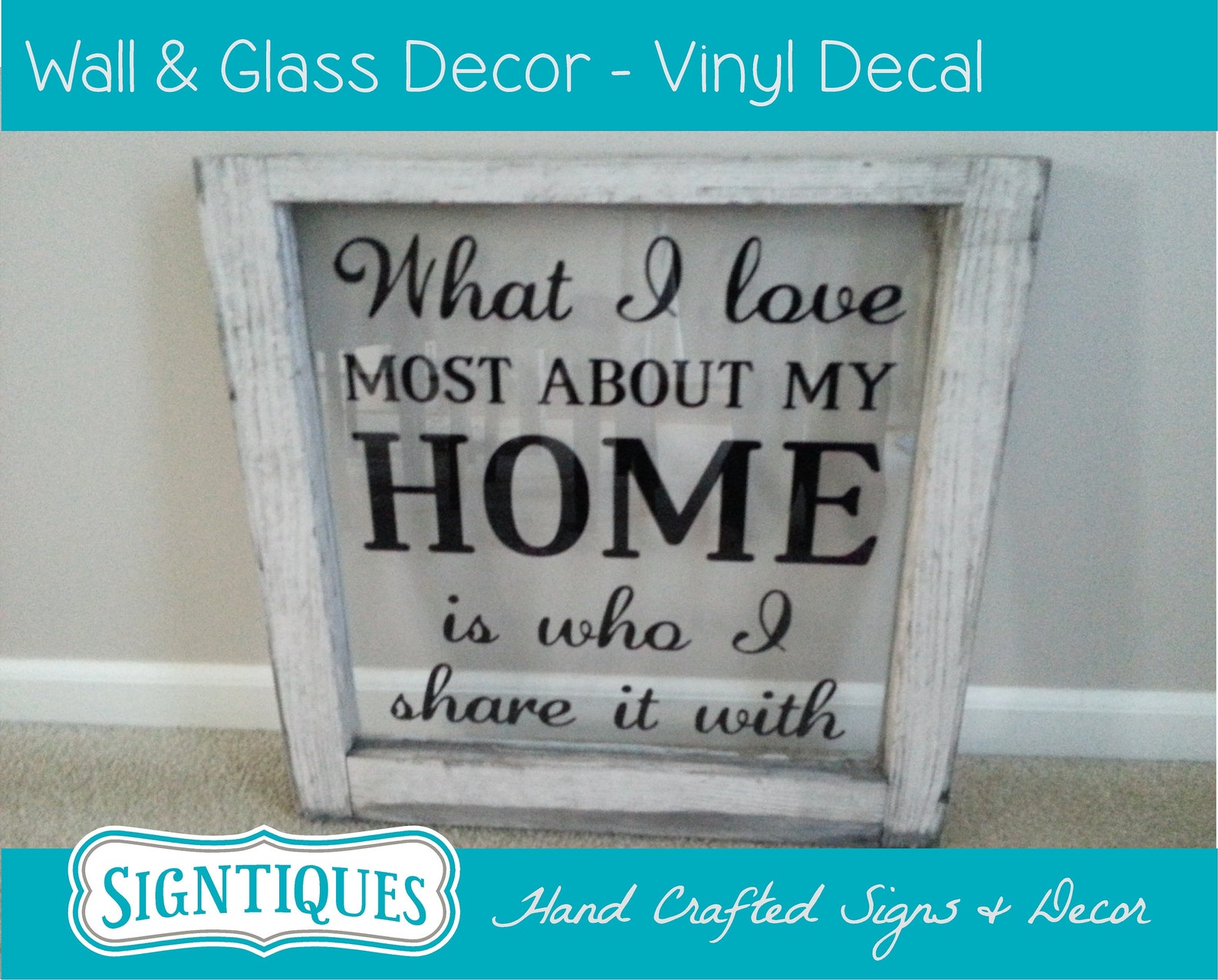DIY What I Love Most About My HOME Quote Decal Vinyl Sticker - Etsy