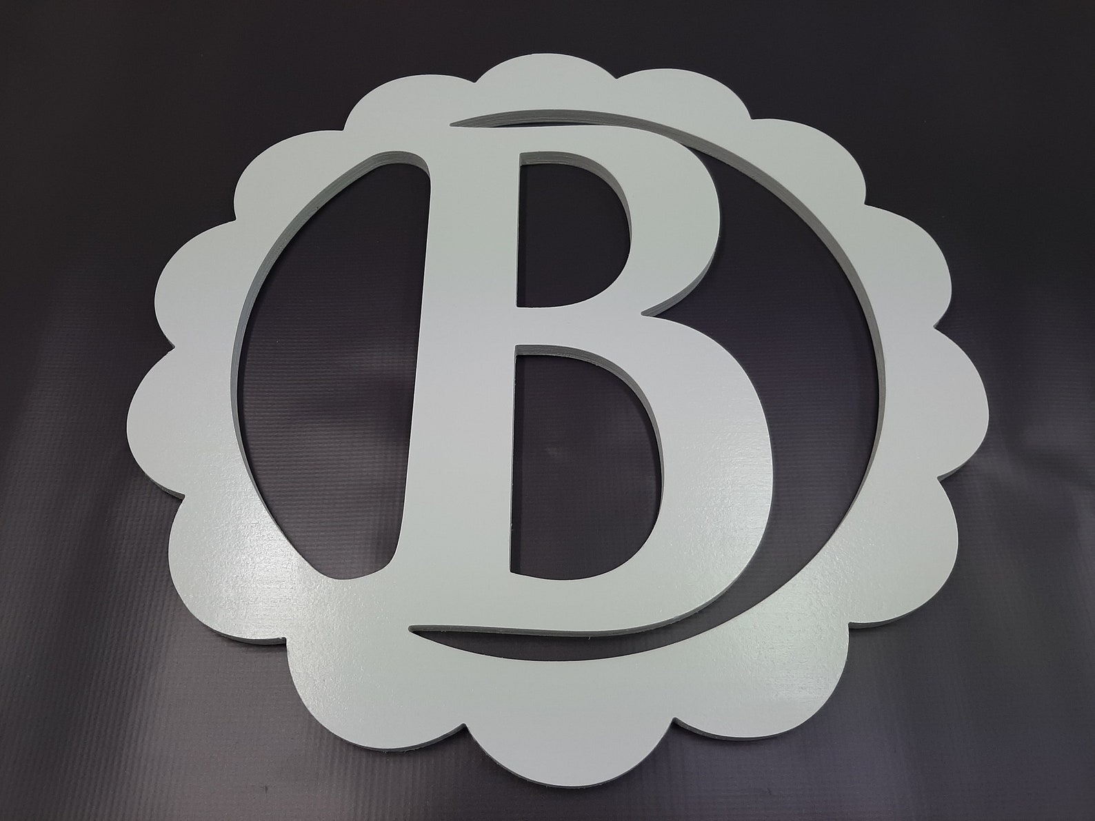 Scallop Monogram Flower Monogram Spring/summer Monogram | Etsy