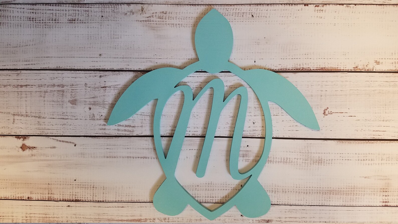 Turtle Monogram Last Name Initial Wooden Letter Front Door | Etsy