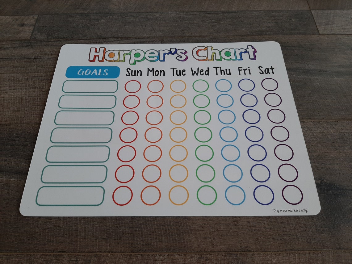 Dry Erase Chore Chart Reusable Chart for Kids Home Chores - Etsy
