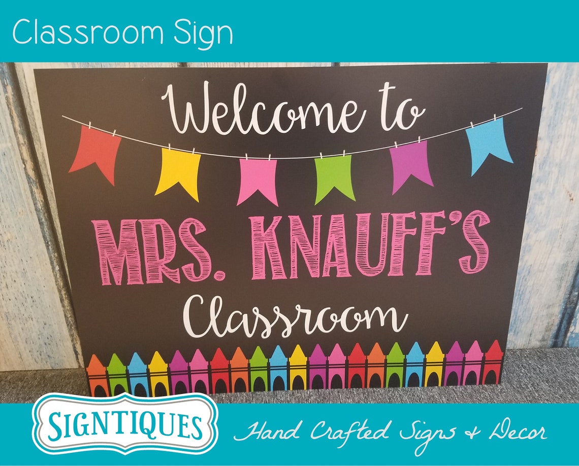 Teacher Classroom Sign Classroom Sign School Sign K12 Back - Etsy