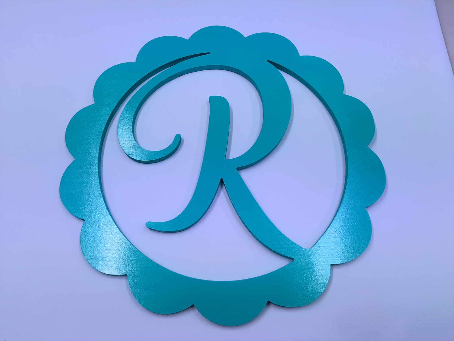 Scallop Monogram Flower Monogram Spring/summer Monogram | Etsy