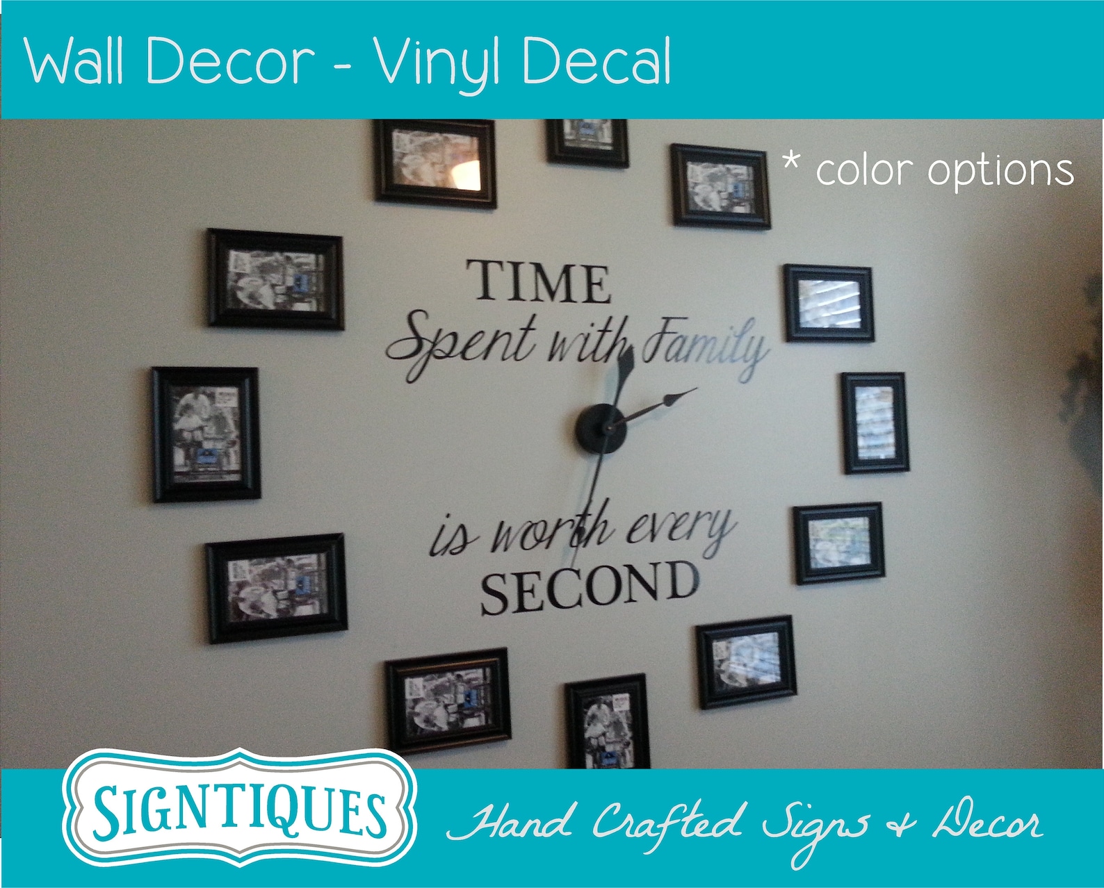 DIY Time Spent With Family is Worth Every Second Clock Wall - Etsy