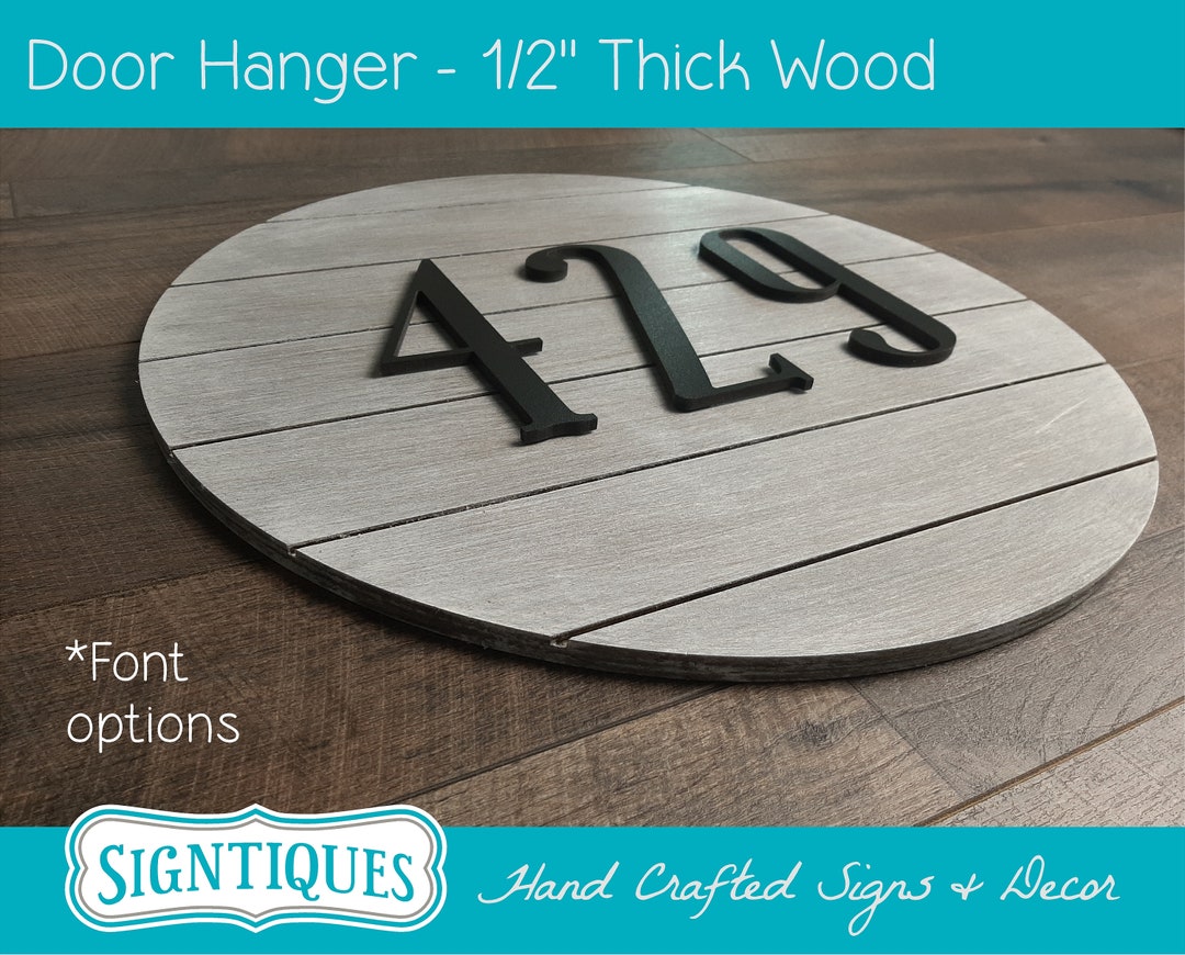 House Number- House Address Door Hanger- Monogram Hanger- Front Door ...