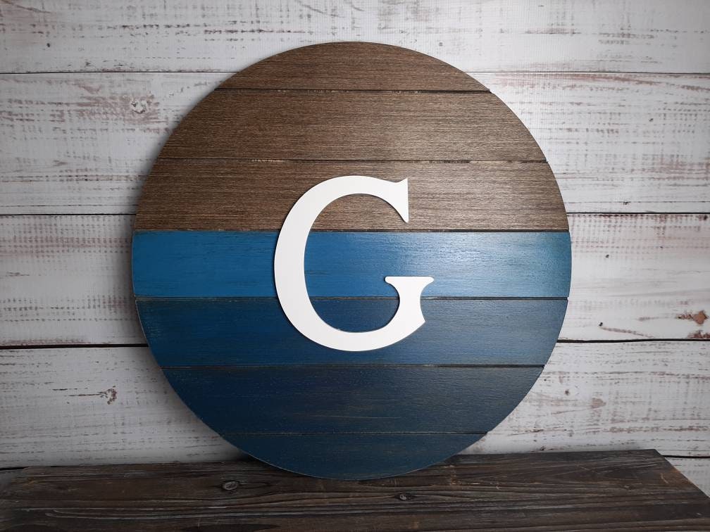 Shiplap Monogram Dimensional Monogram Front Door Hanger | Etsy